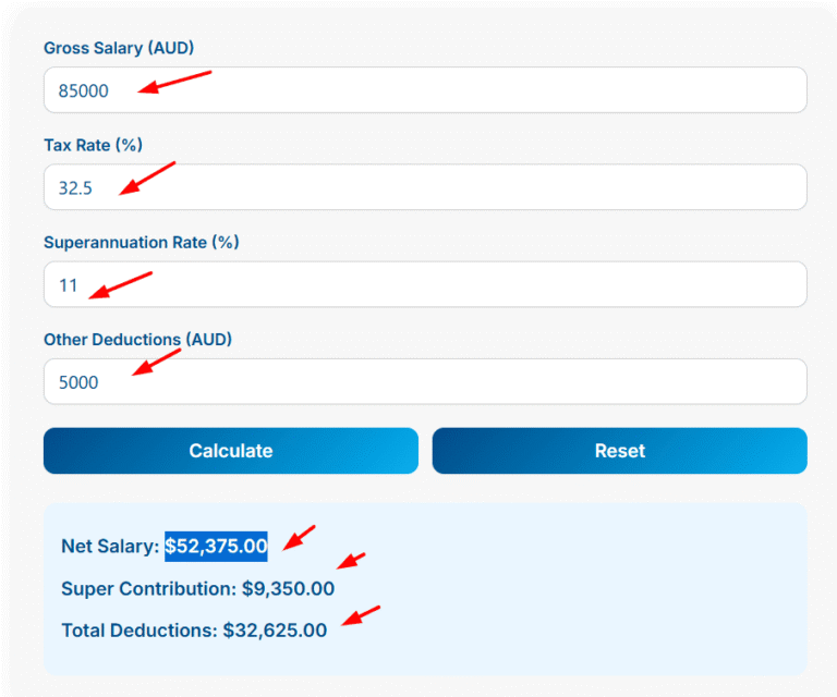 Australian Salary Calculator 2025–26 – Net Pay & Tax Rates
